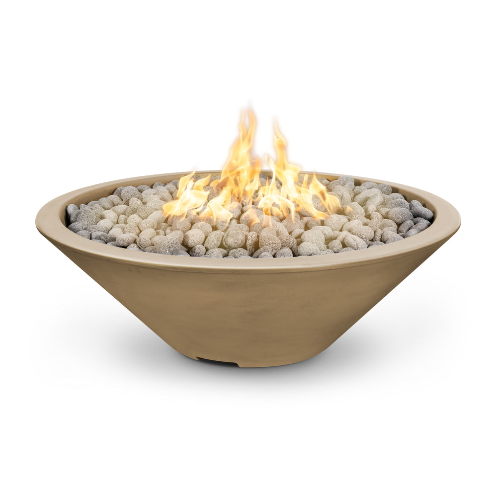 The Outdoor Plus Round Cazo Fire Pit - GFRC Concrete Narrow Lip